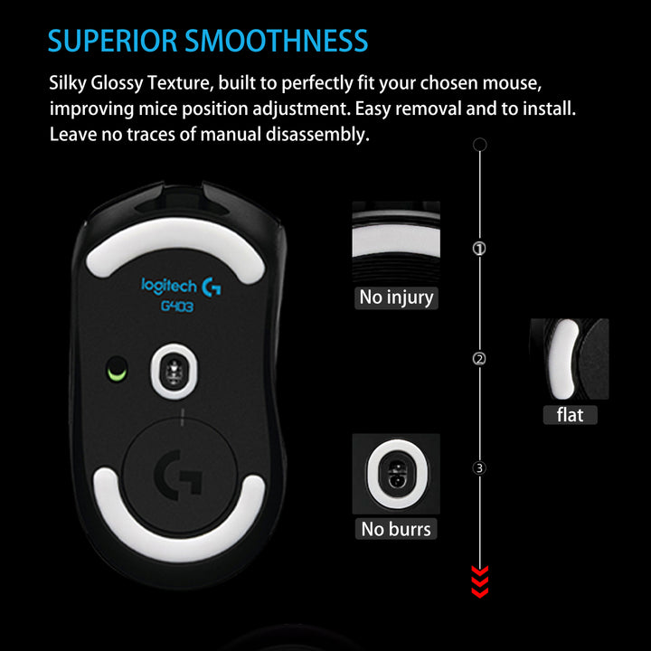 EspTiger Arc 2 Mouse Skates for Logitech G403 / G603/ G703 – Addice Inc