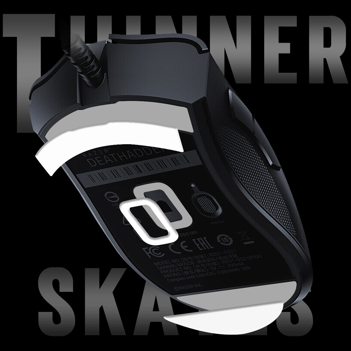 EspTiger ICE Mouse Skates for Razer DeathAdder V2 – Addice Inc